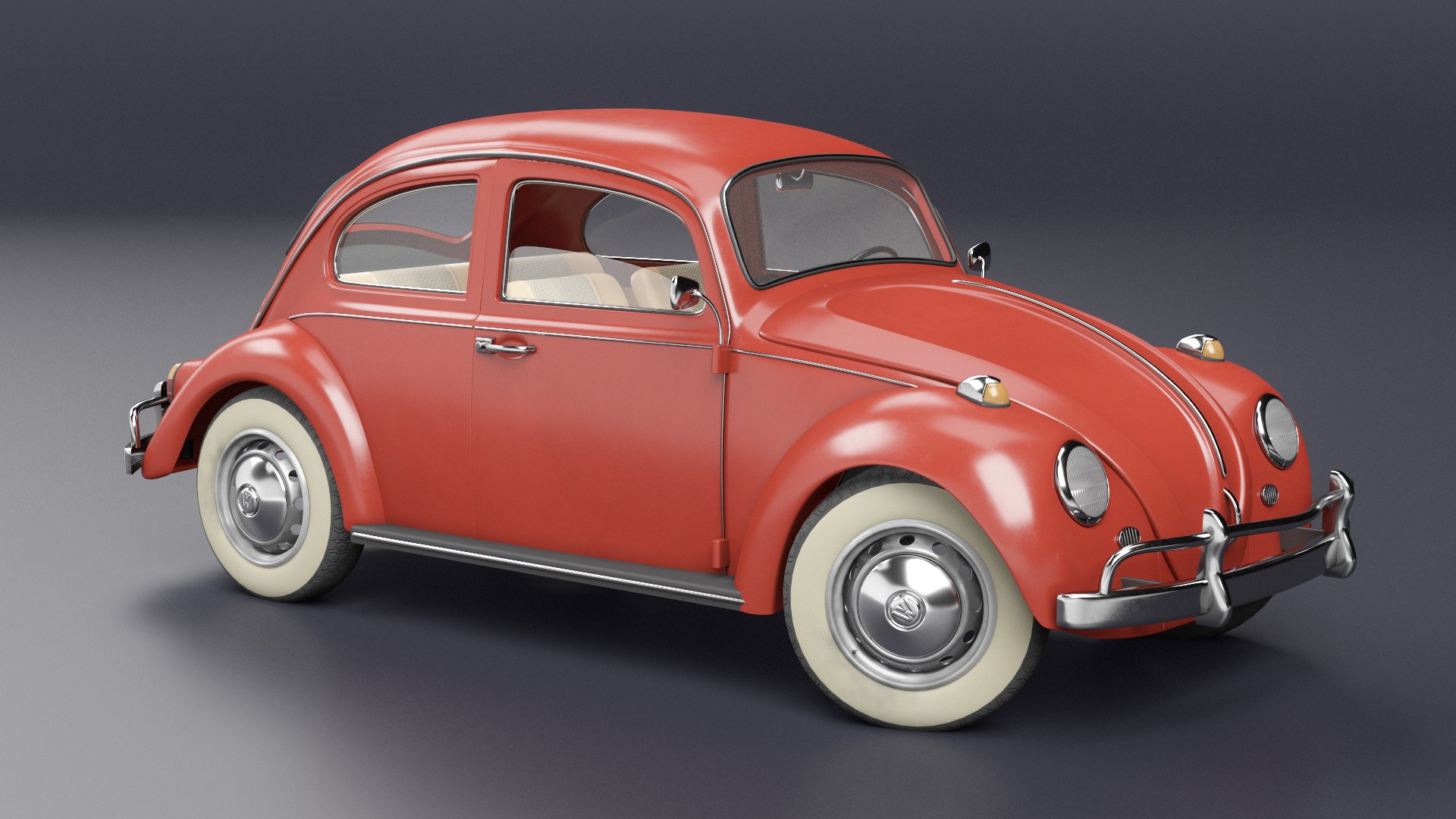 3D Model 1966 Volkswagen Beetle - TurboSquid 1702990