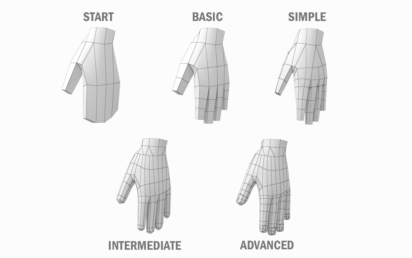 Natural Male In T-Pose In 5 Topologies 3D - TurboSquid 2121798