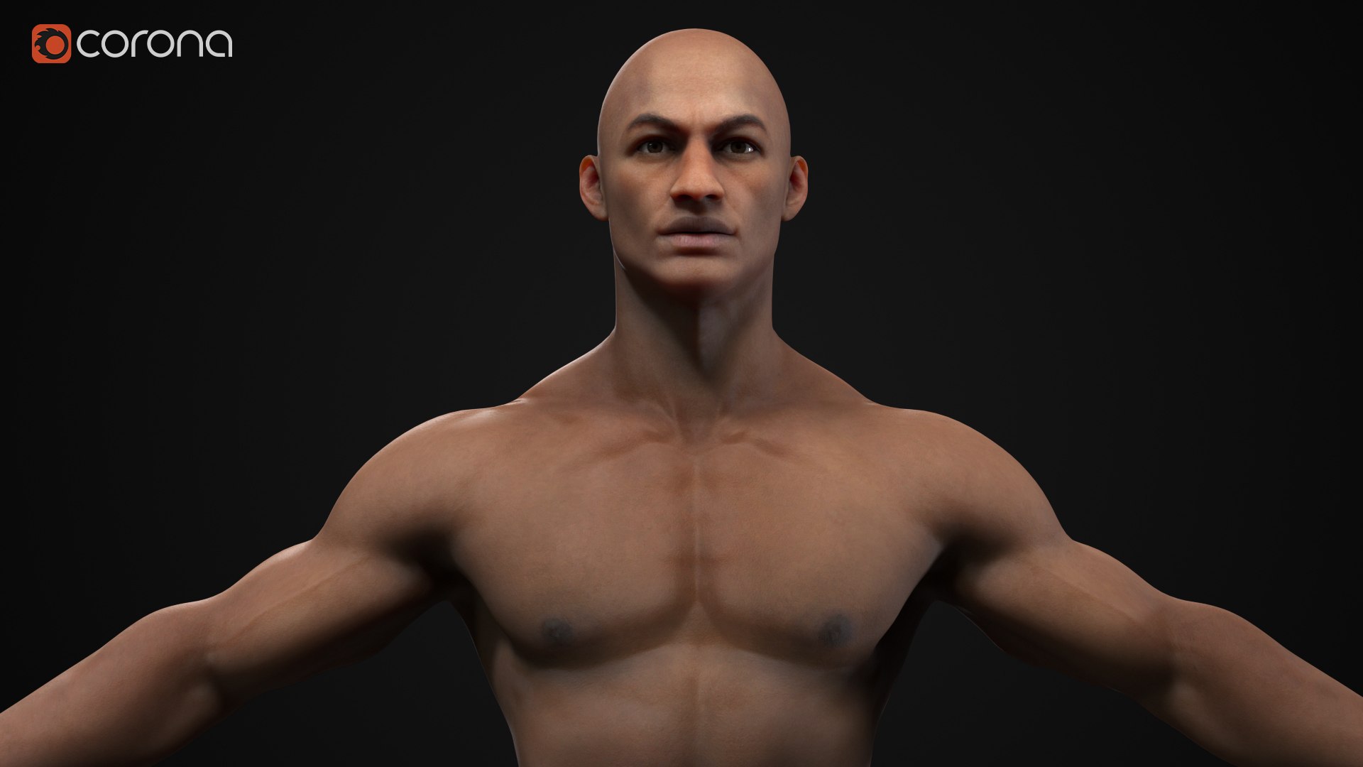 Black muscle man 3D model - TurboSquid 1752724