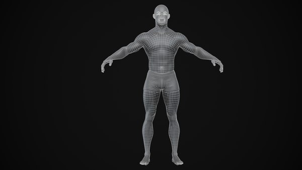 Black muscle man 3D model - TurboSquid 1752724