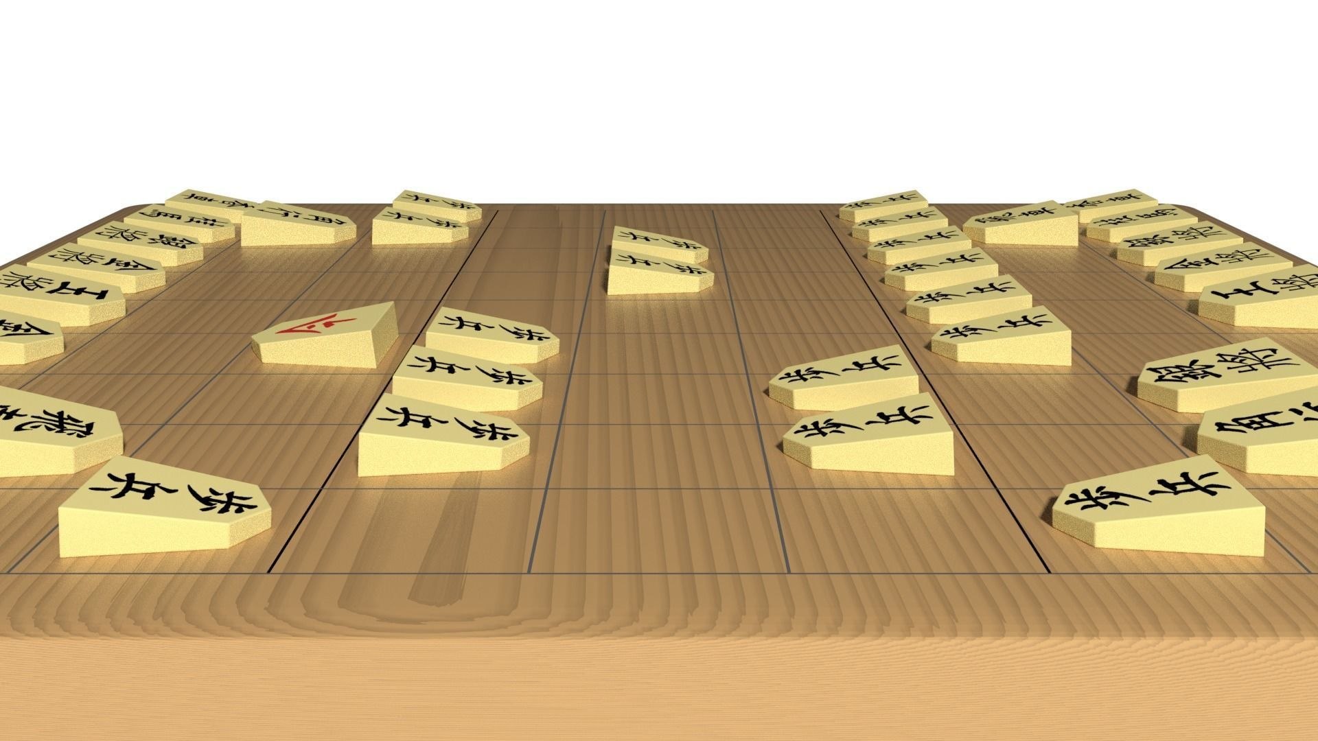 Shogi Set Engraved Model - TurboSquid 1825535