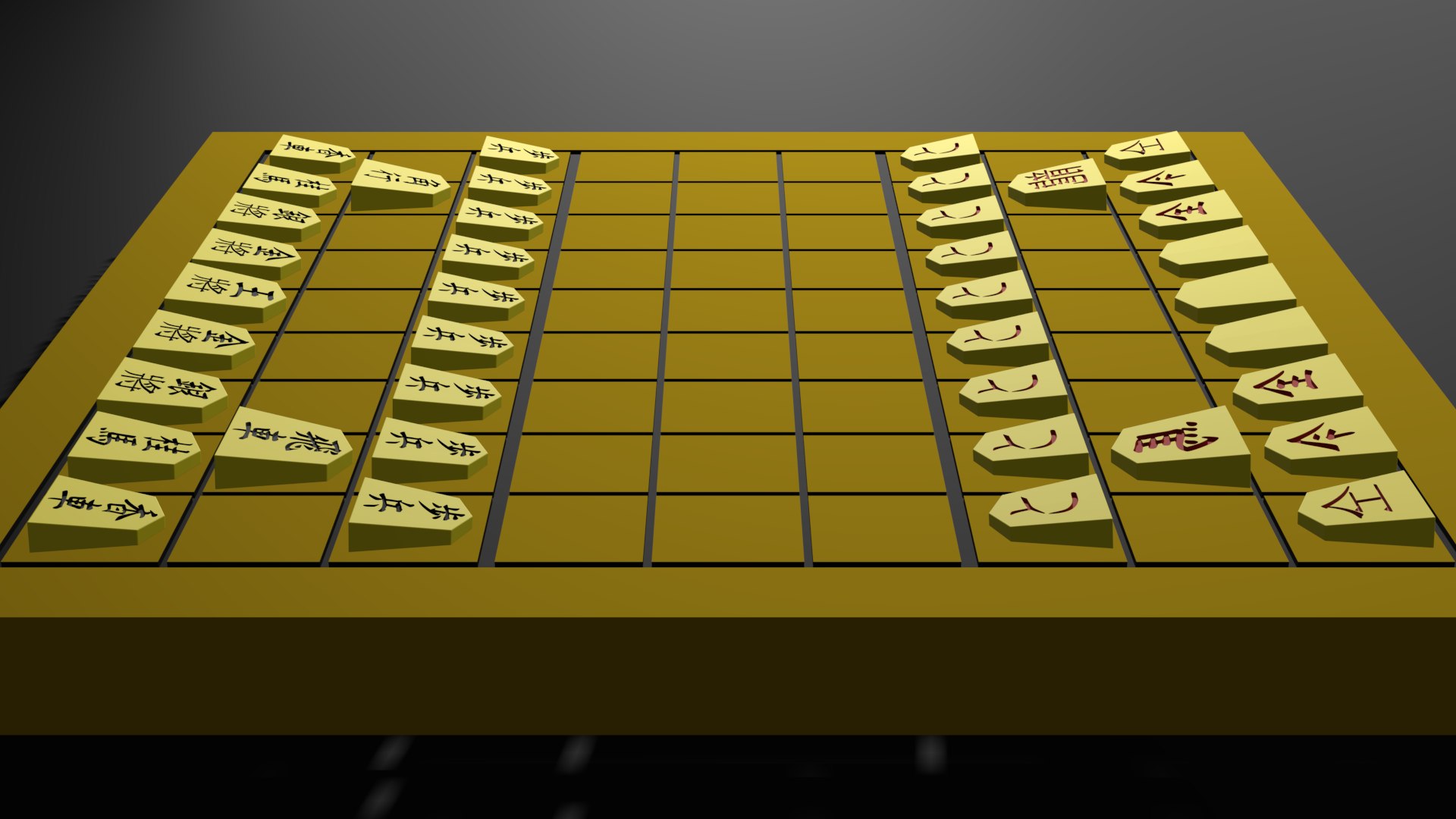 Shogi Set Engraved Model - TurboSquid 1825535