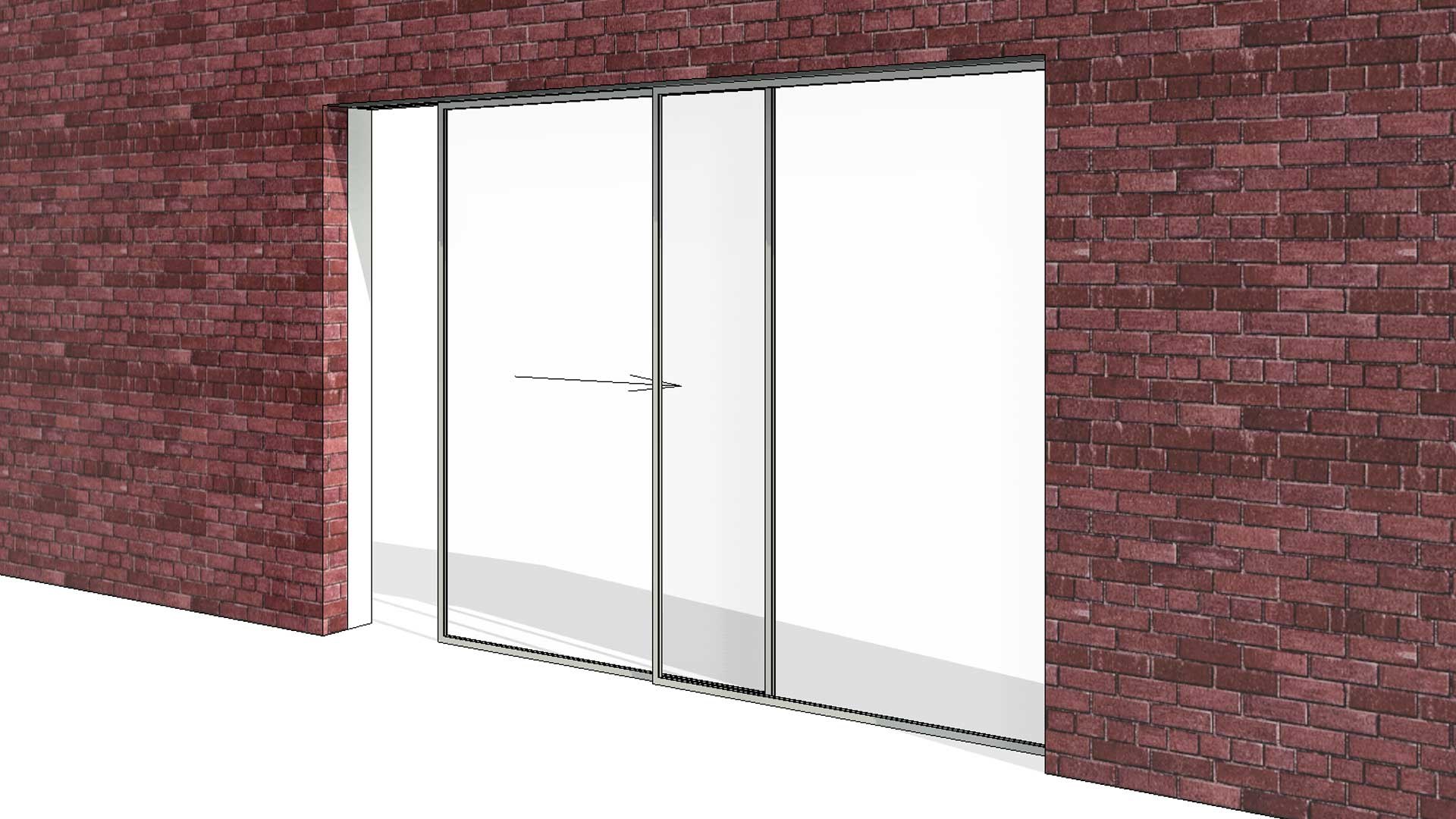 3D Model Wall Based Automatic Single Sliding Door - TurboSquid 2072485