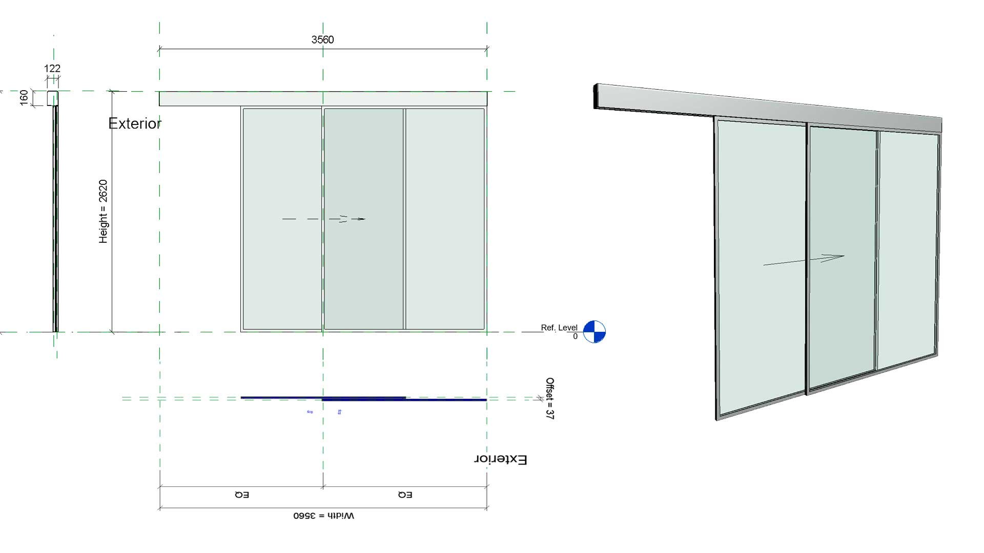 3D Model Wall Based Automatic Single Sliding Door - TurboSquid 2072485