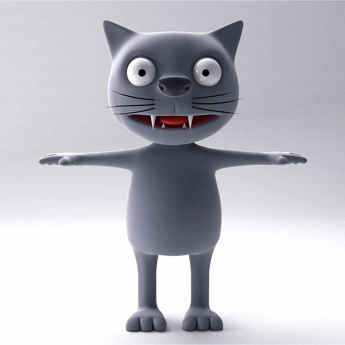 Cat cartoon 3D model - TurboSquid 1190283
