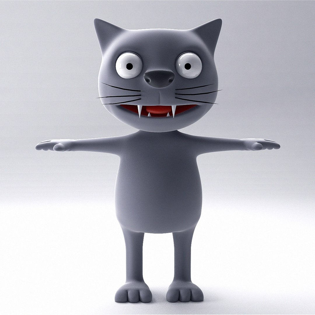 Cat Cartoon 3D Model - TurboSquid 1190283
