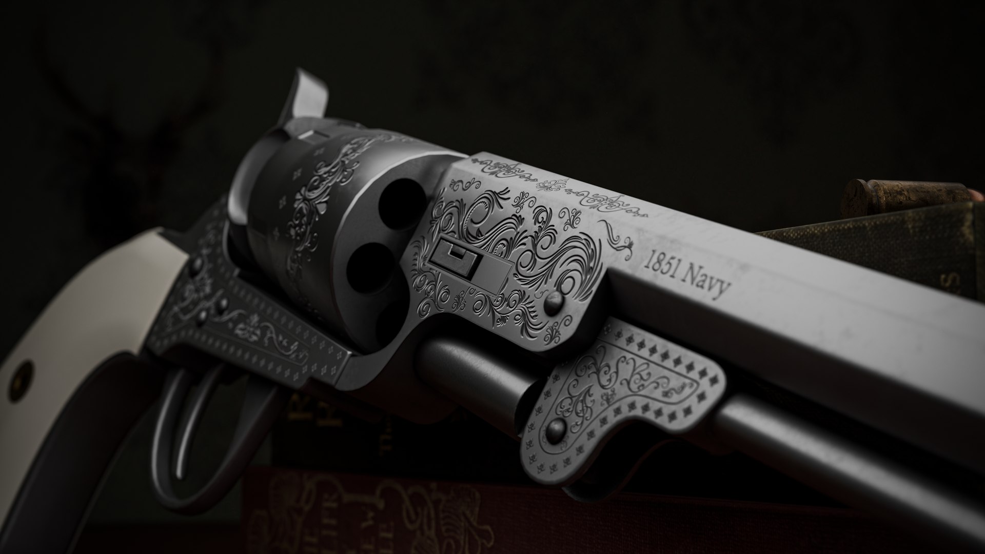 3D Colt-1851 Navy Engraved Model - TurboSquid 2283051