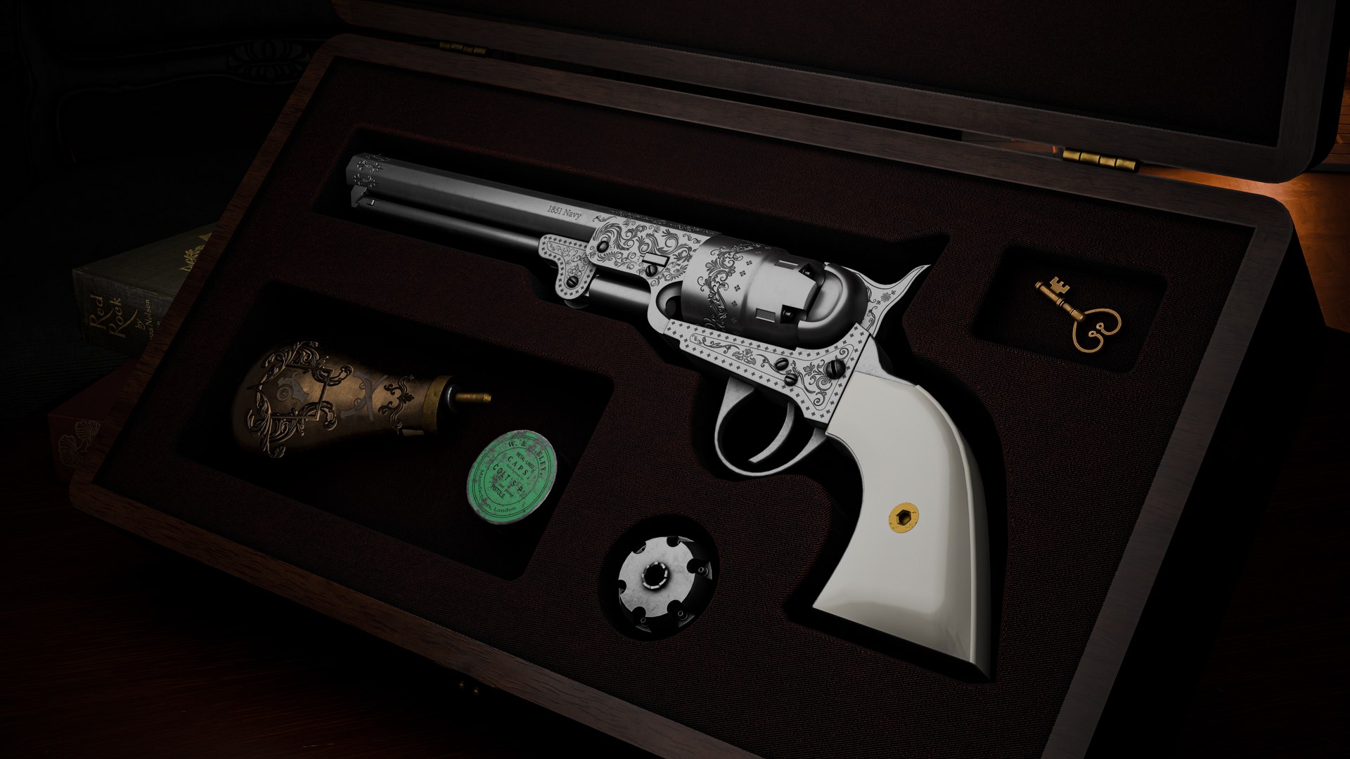 3D Colt-1851 Navy Engraved Model - TurboSquid 2283051