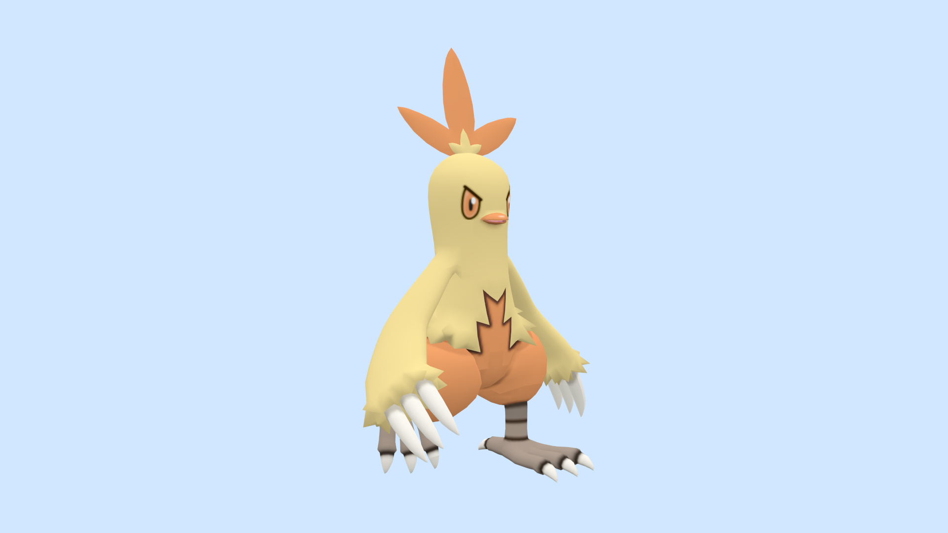 POKEMON Combusken Animated Game Already model3D模型 - TurboSquid 1940237