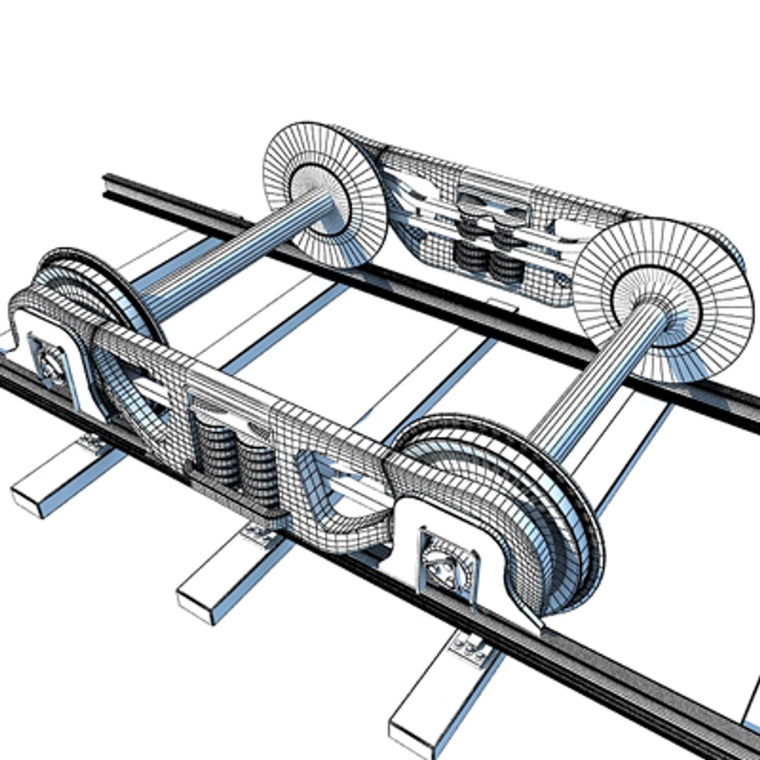 Train Wheels Railway 3d Model