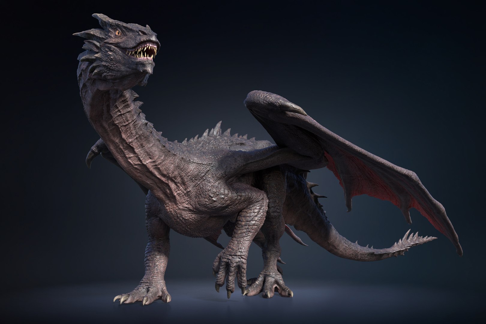 3D Dragon Adult Rigged Model - TurboSquid 1767258