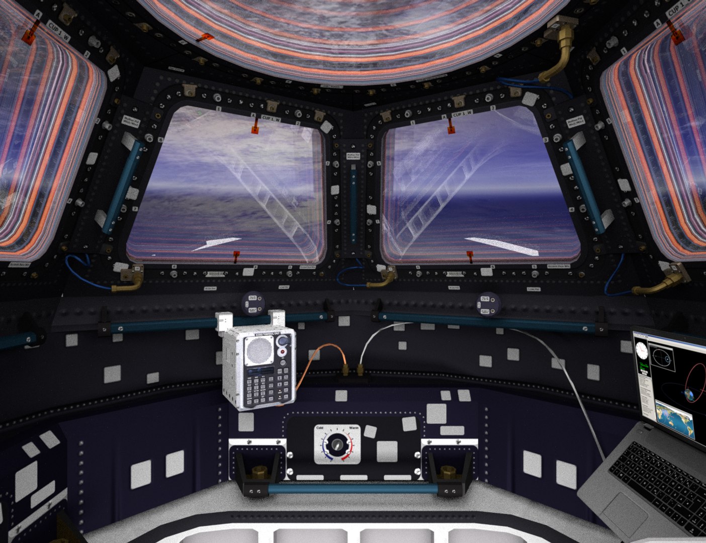 Iss Cupola Interior Exterior 3D Model - TurboSquid 1416406