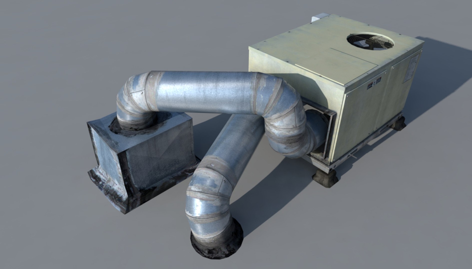 rooftop ac hvacs 3d obj