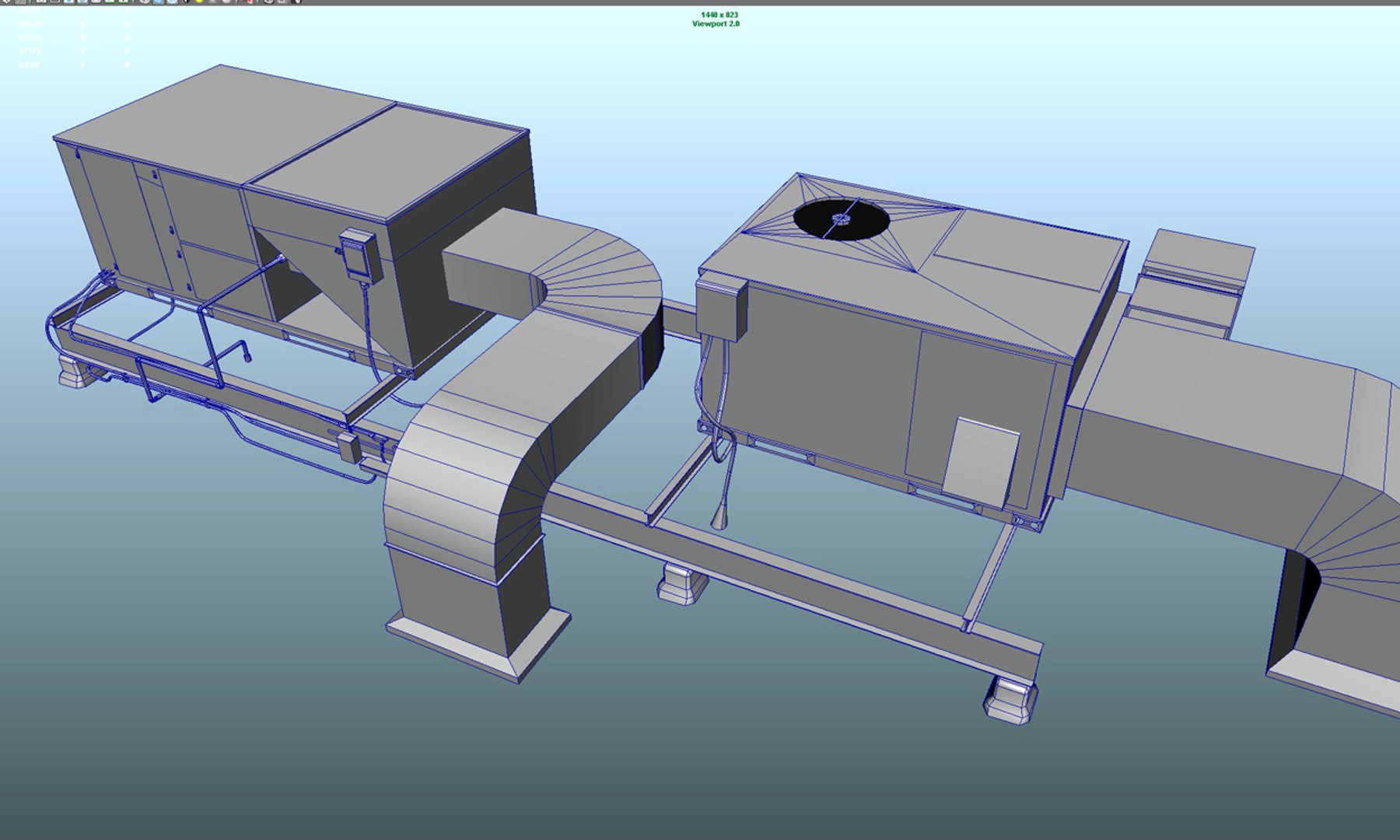 rooftop ac hvacs 3d obj