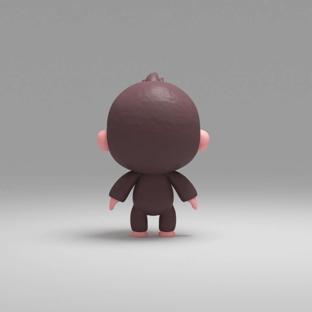 Monkey Cartoon Model - TurboSquid 2370764