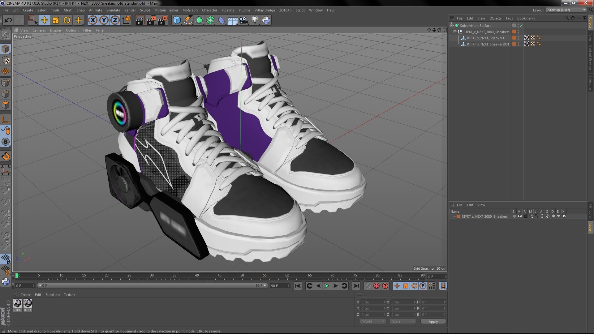 3D RTFKT X NZXT 3080 Sneakers - TurboSquid 2111480