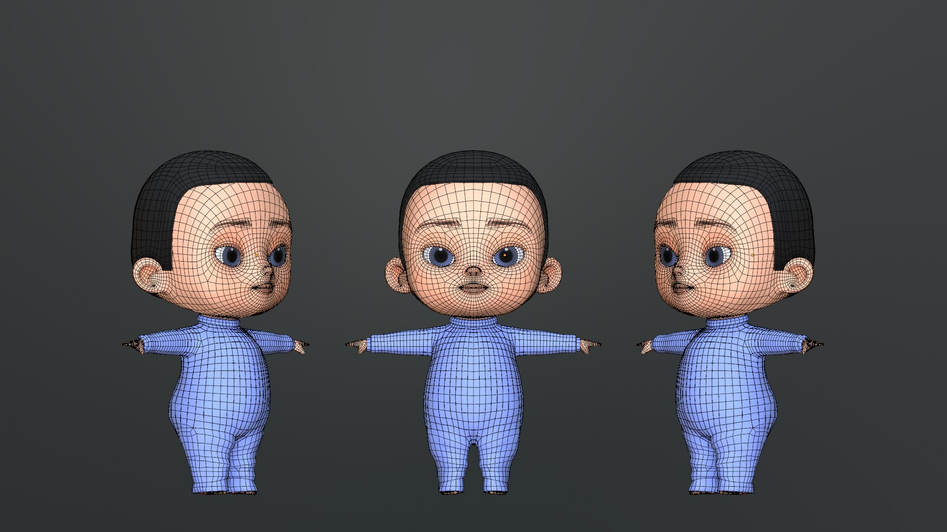 3D Cute Cartoon Baby Character - TurboSquid 2271062