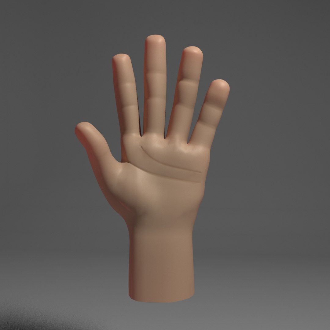 Toon Hand 3D Model - TurboSquid 1253492