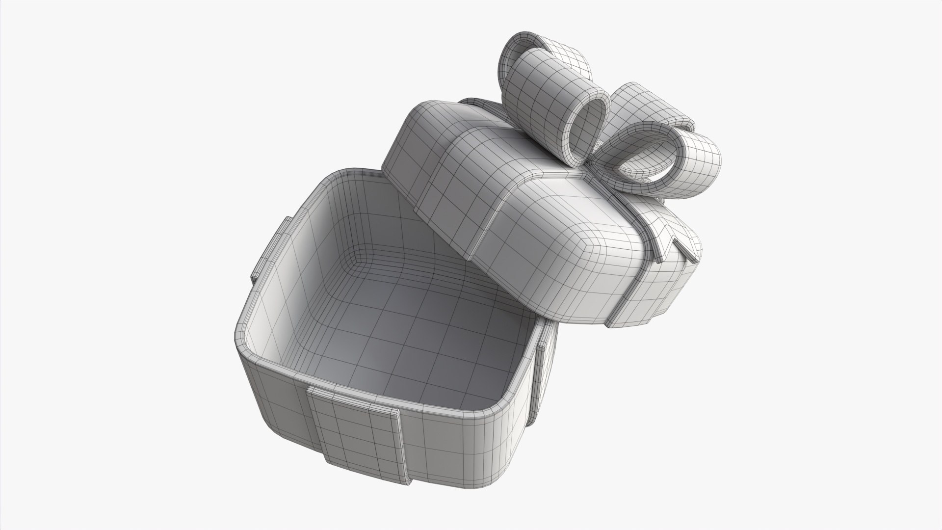 Gift Box With Ribbon Stylized Open 3D Model - TurboSquid 2022568
