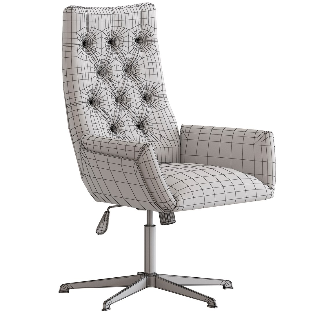 CB2 Arzella Office Chair 3D model - TurboSquid 2165381