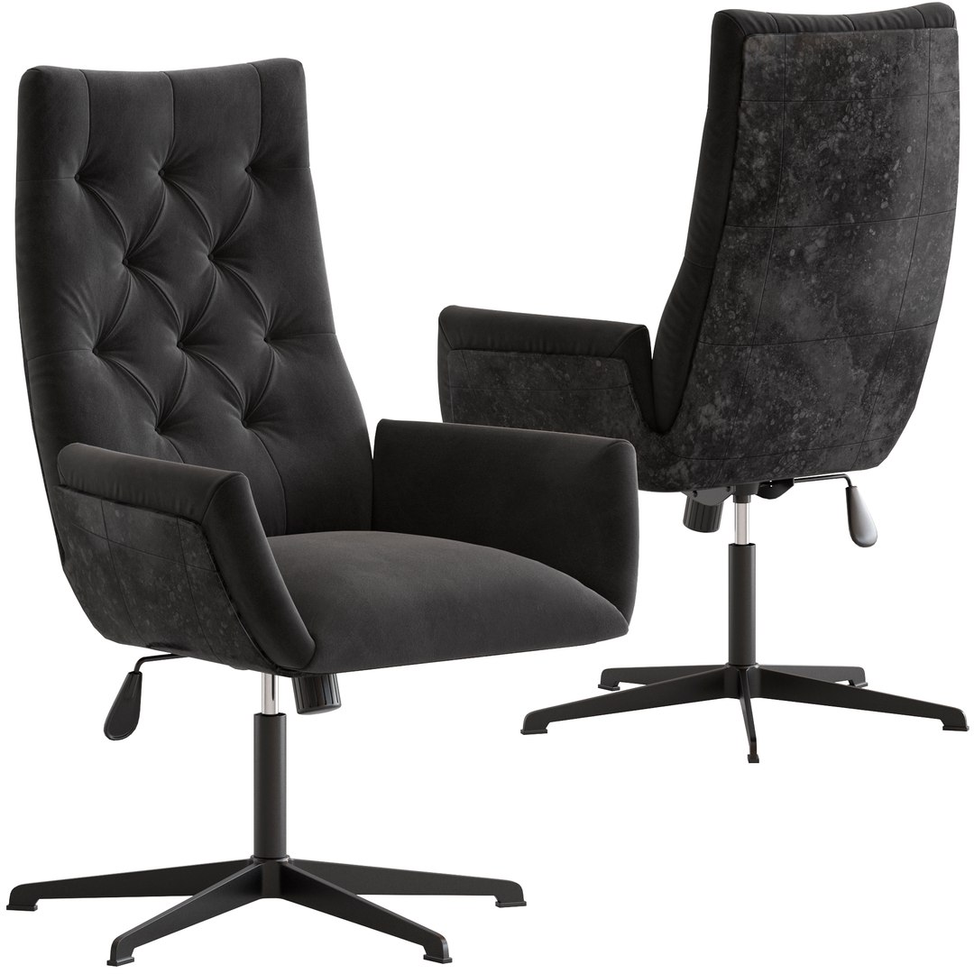 CB2 Arzella Office Chair 3D model - TurboSquid 2165381