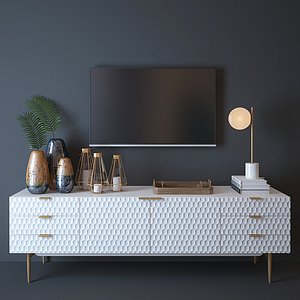 3d designer media console