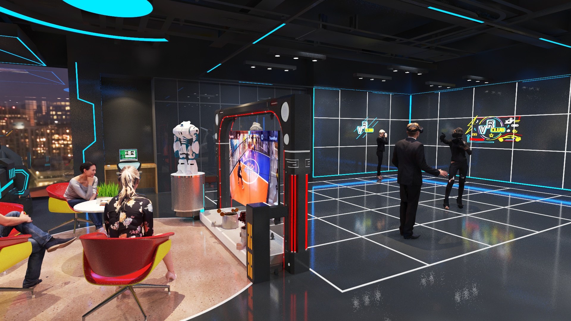 3D VR experience center hall model - TurboSquid 2162178