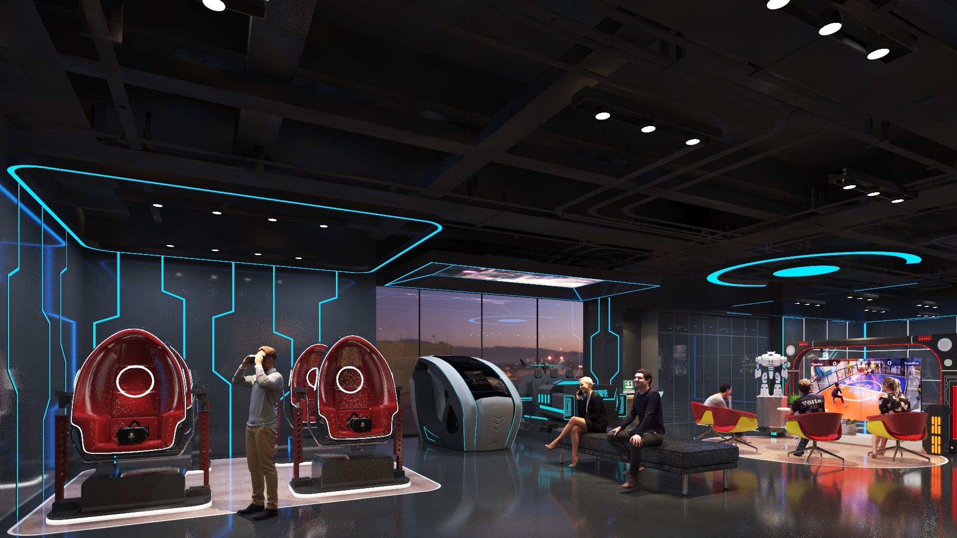 3D VR experience center hall model - TurboSquid 2162178