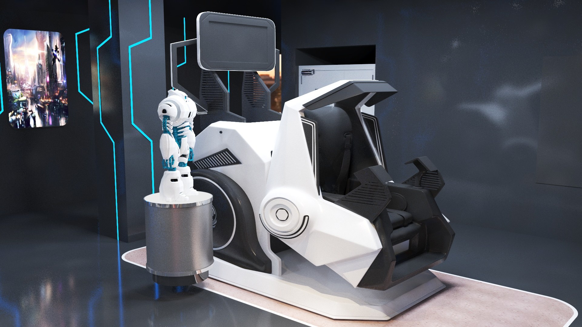 3D VR experience center hall model - TurboSquid 2162178