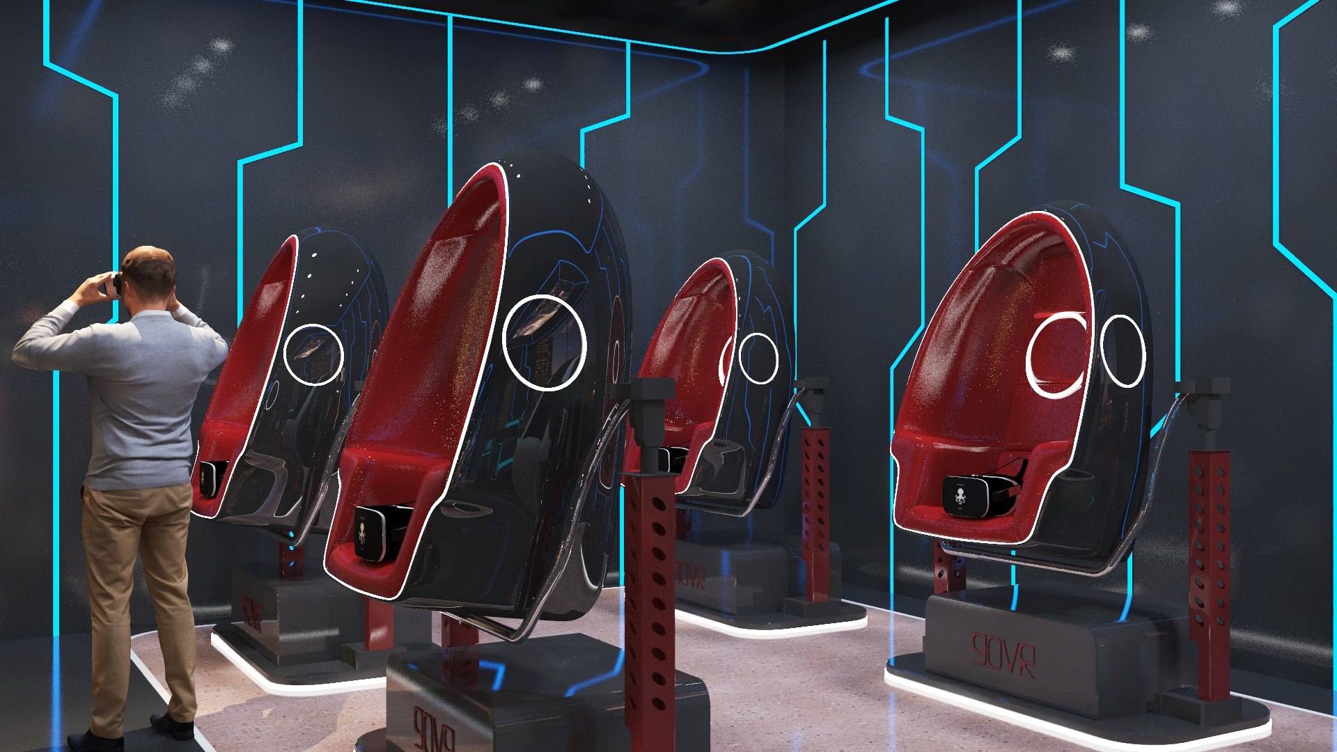 3D VR experience center hall model - TurboSquid 2162178