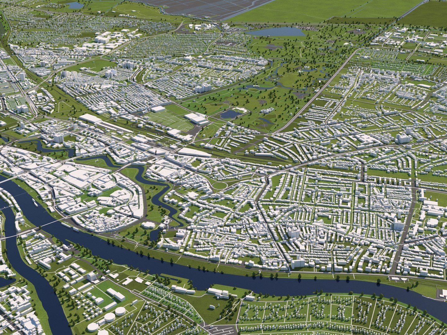 3D model buildings houses maps - TurboSquid 1438396