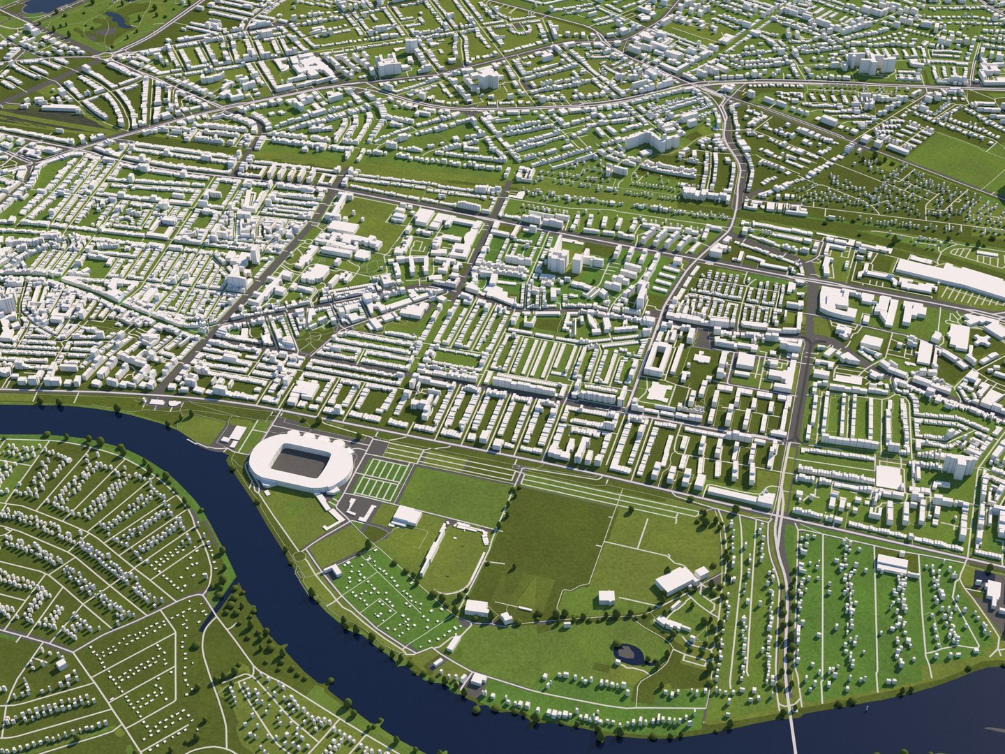 3D model buildings houses maps - TurboSquid 1438396