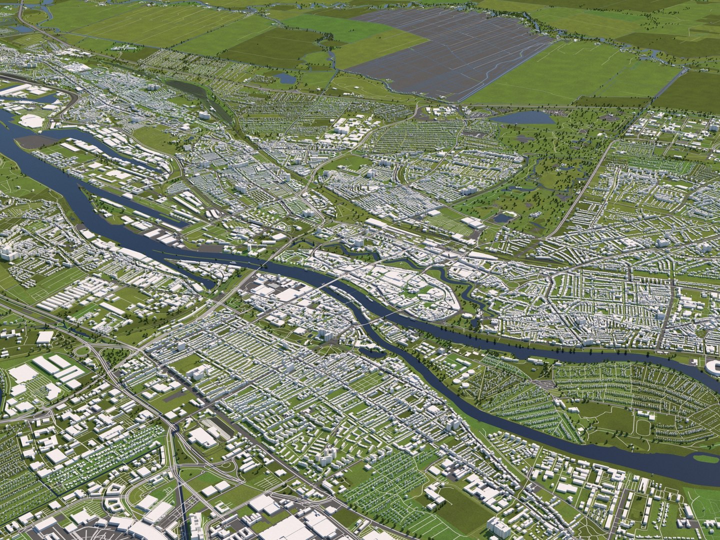 3D model buildings houses maps - TurboSquid 1438396