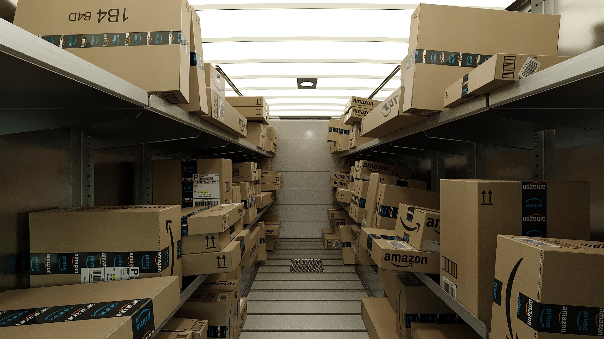 3D Model Step Van Amazon Truck - TurboSquid 2075029