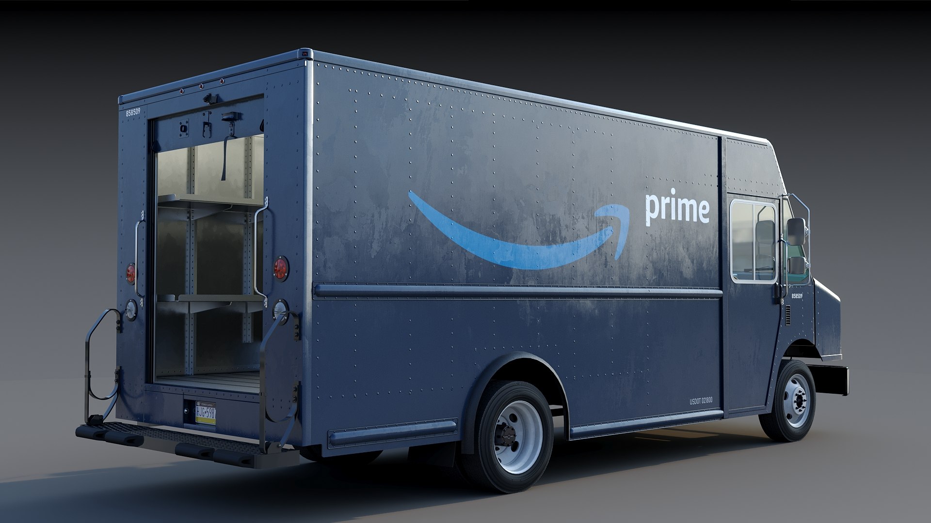 3D Model Step Van Amazon Truck - TurboSquid 2075029