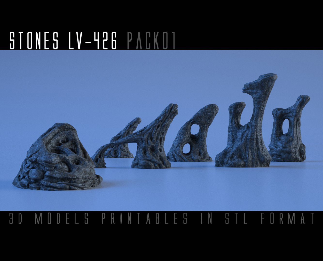 Stones Lv-426 Pack01 Printable 3D Model - TurboSquid 1658047