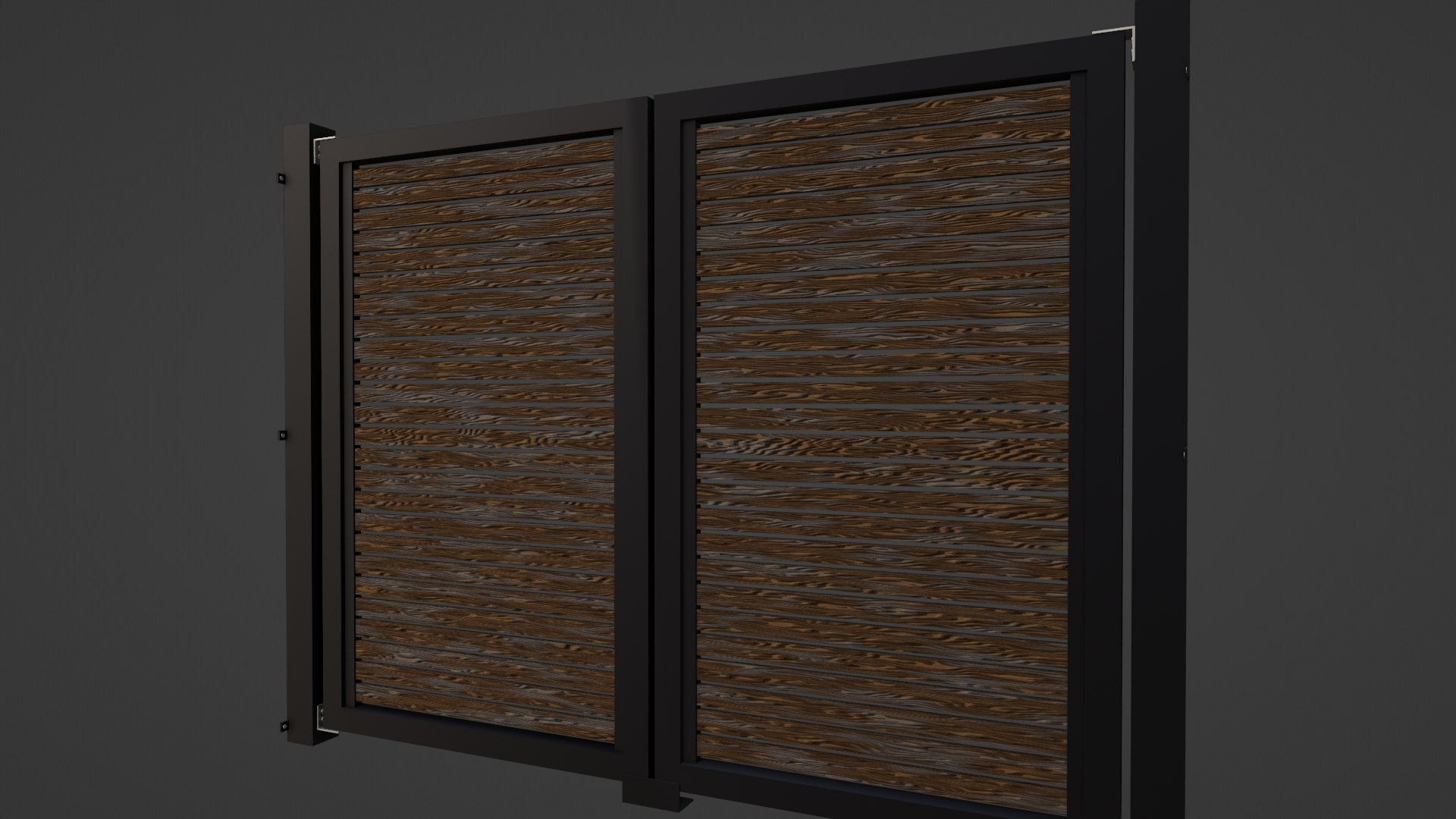 Horizontal Slat Single Gate Model - TurboSquid 1843778