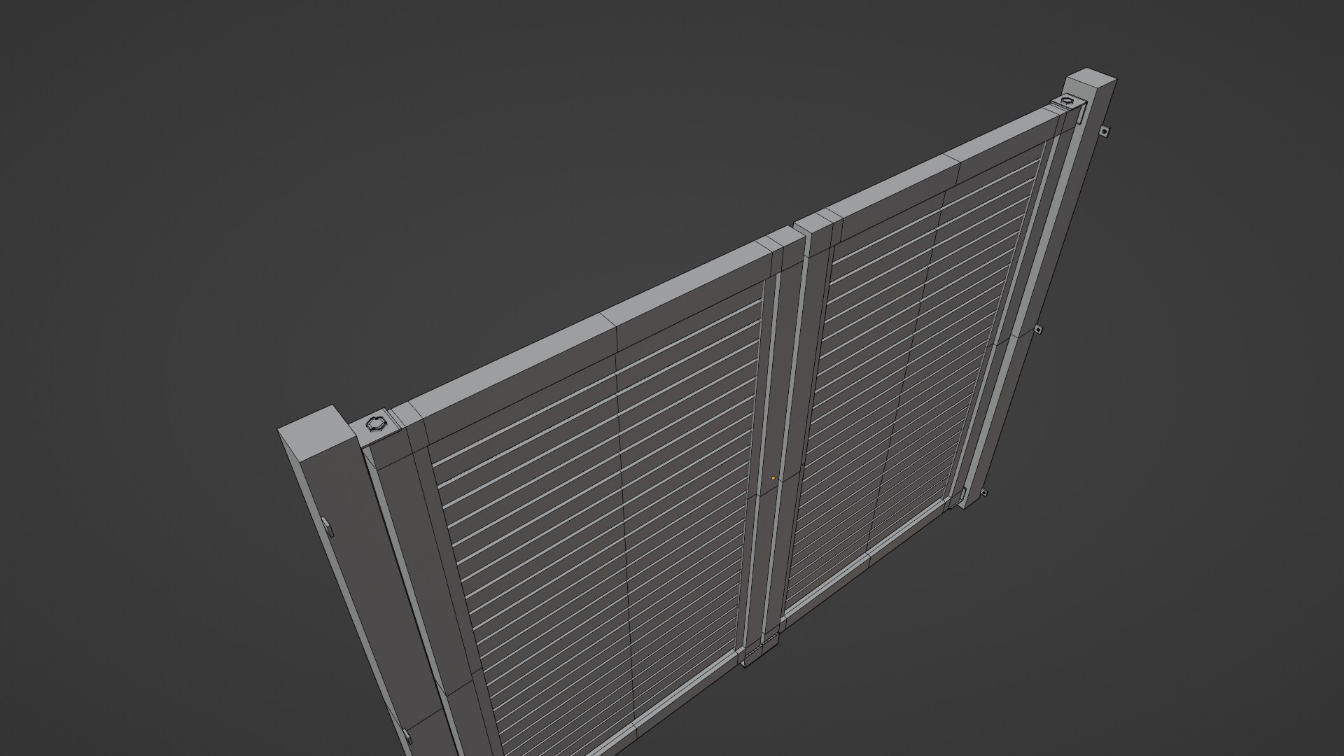 Horizontal Slat Single Gate Model - TurboSquid 1843778