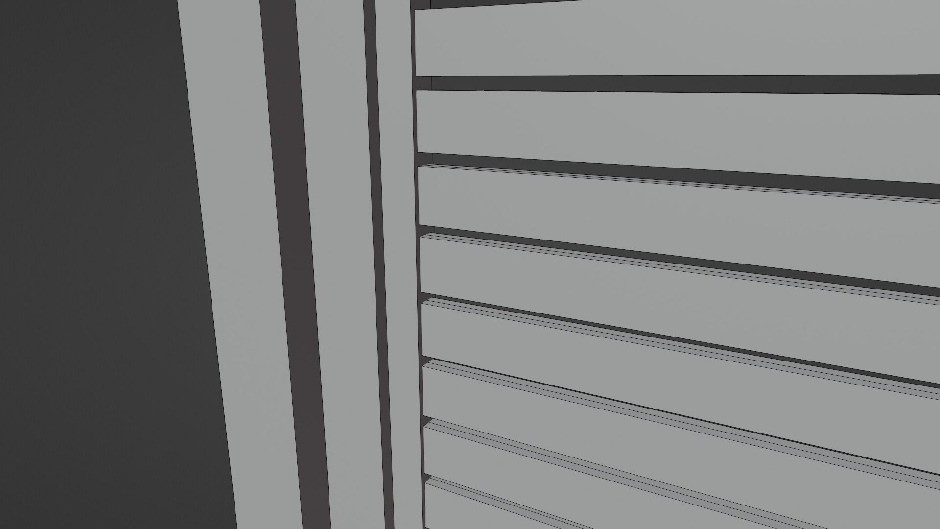 Horizontal Slat Single Gate Model - TurboSquid 1843778