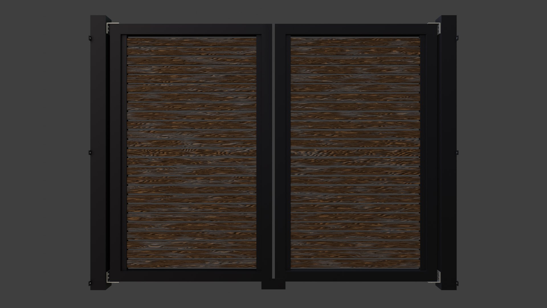 Horizontal Slat Single Gate Model - TurboSquid 1843778
