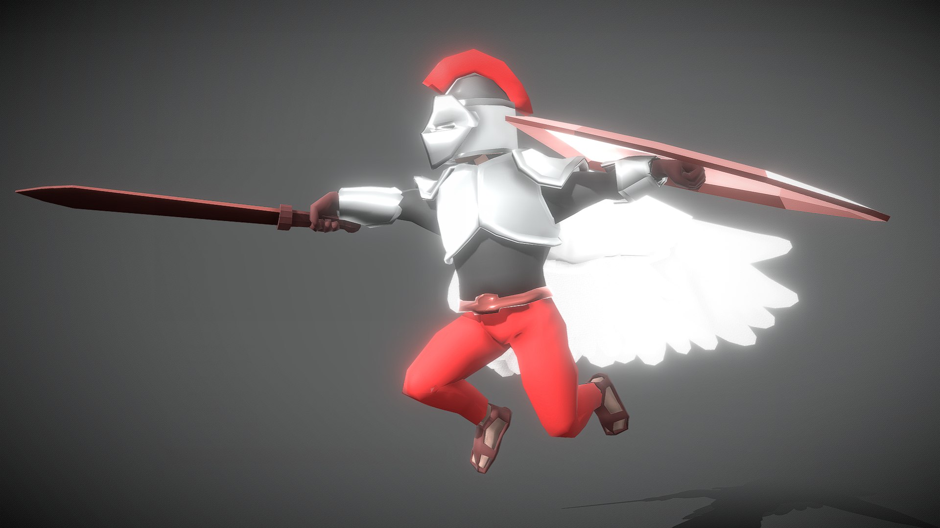 Animated LowPoly Angel Knight Model - TurboSquid 2148833