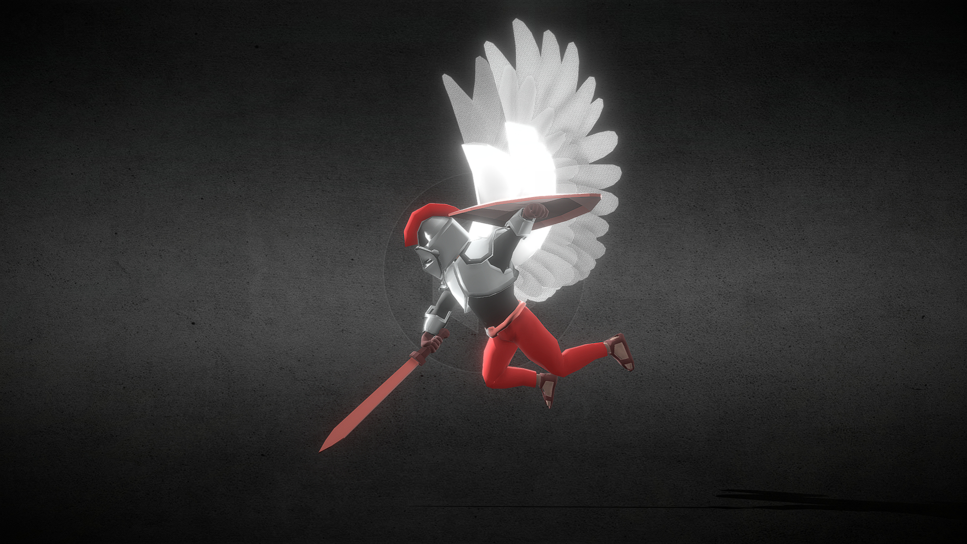Animated LowPoly Angel Knight Model - TurboSquid 2148833