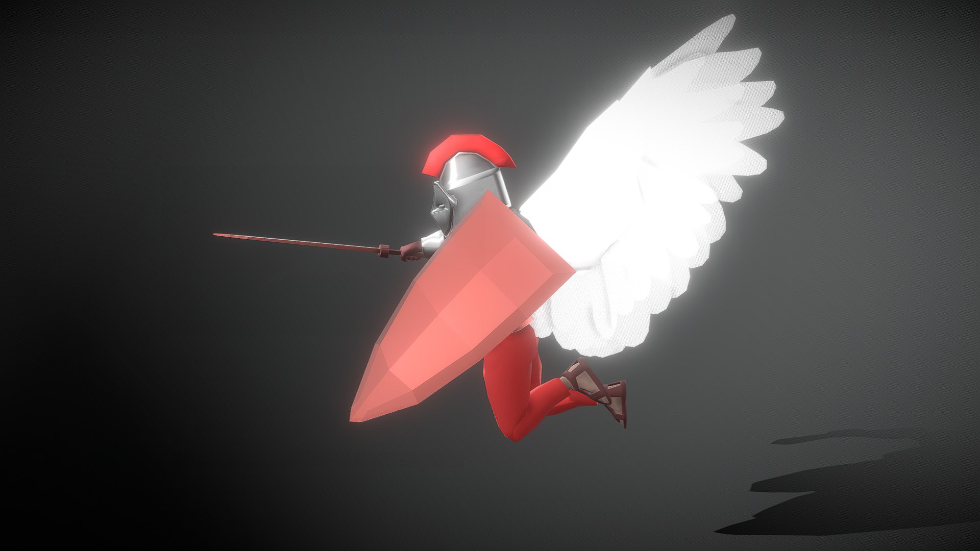 Animated LowPoly Angel Knight Model - TurboSquid 2148833