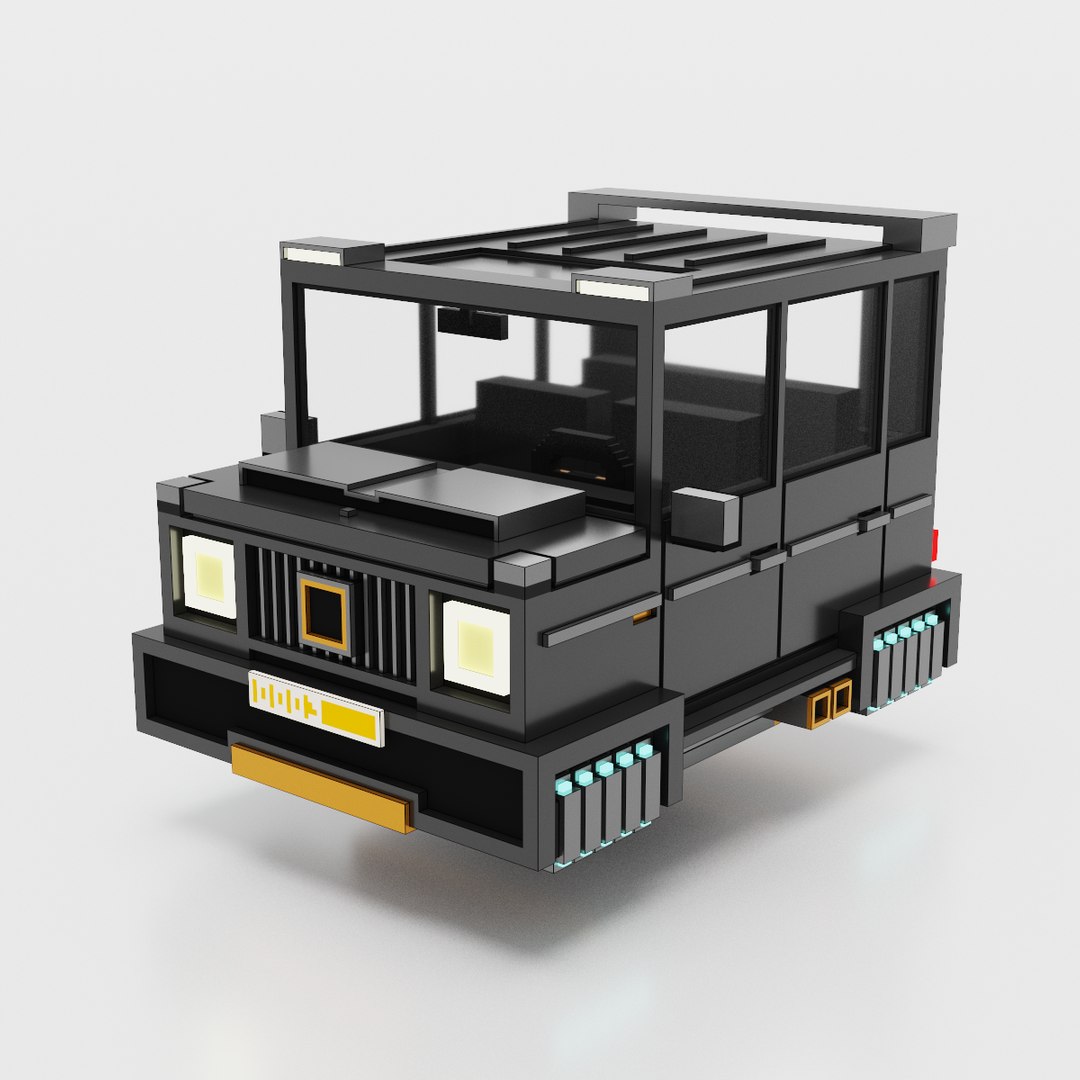 Voxel 3D Model 0003 Cute Flying Car 3D Model - TurboSquid 1989305