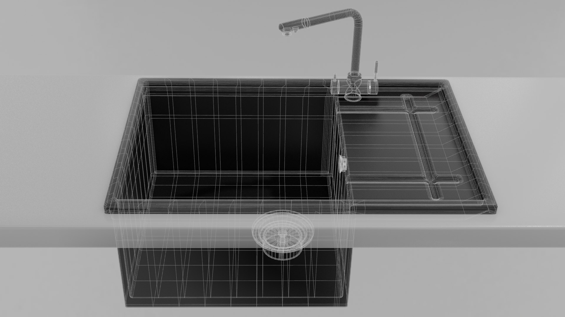 3D Sink Modern Kitchen - TurboSquid 1678238