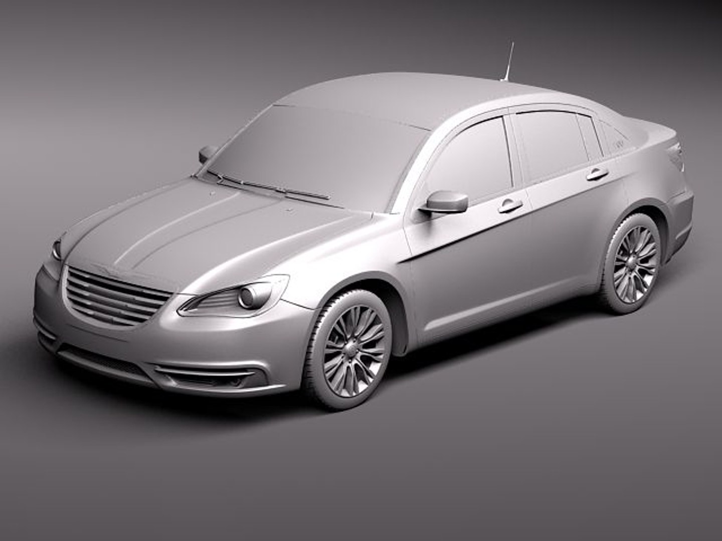3d Model Of Chrysler 200 Sedan 2011