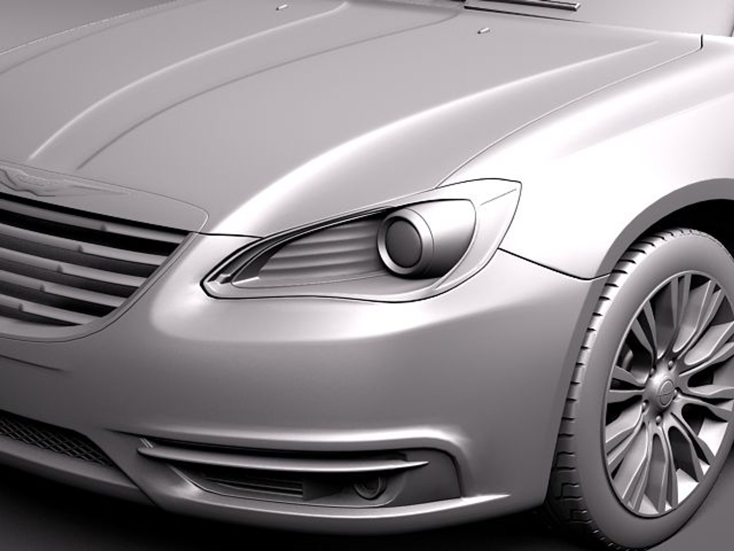 3d Model Of Chrysler 200 Sedan 2011