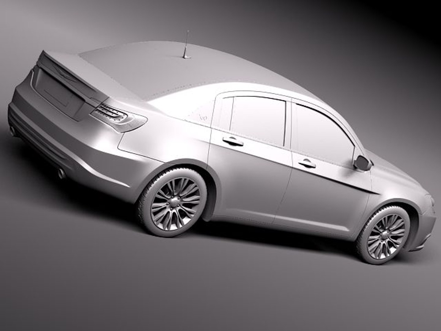 3d Model Of Chrysler 200 Sedan 2011