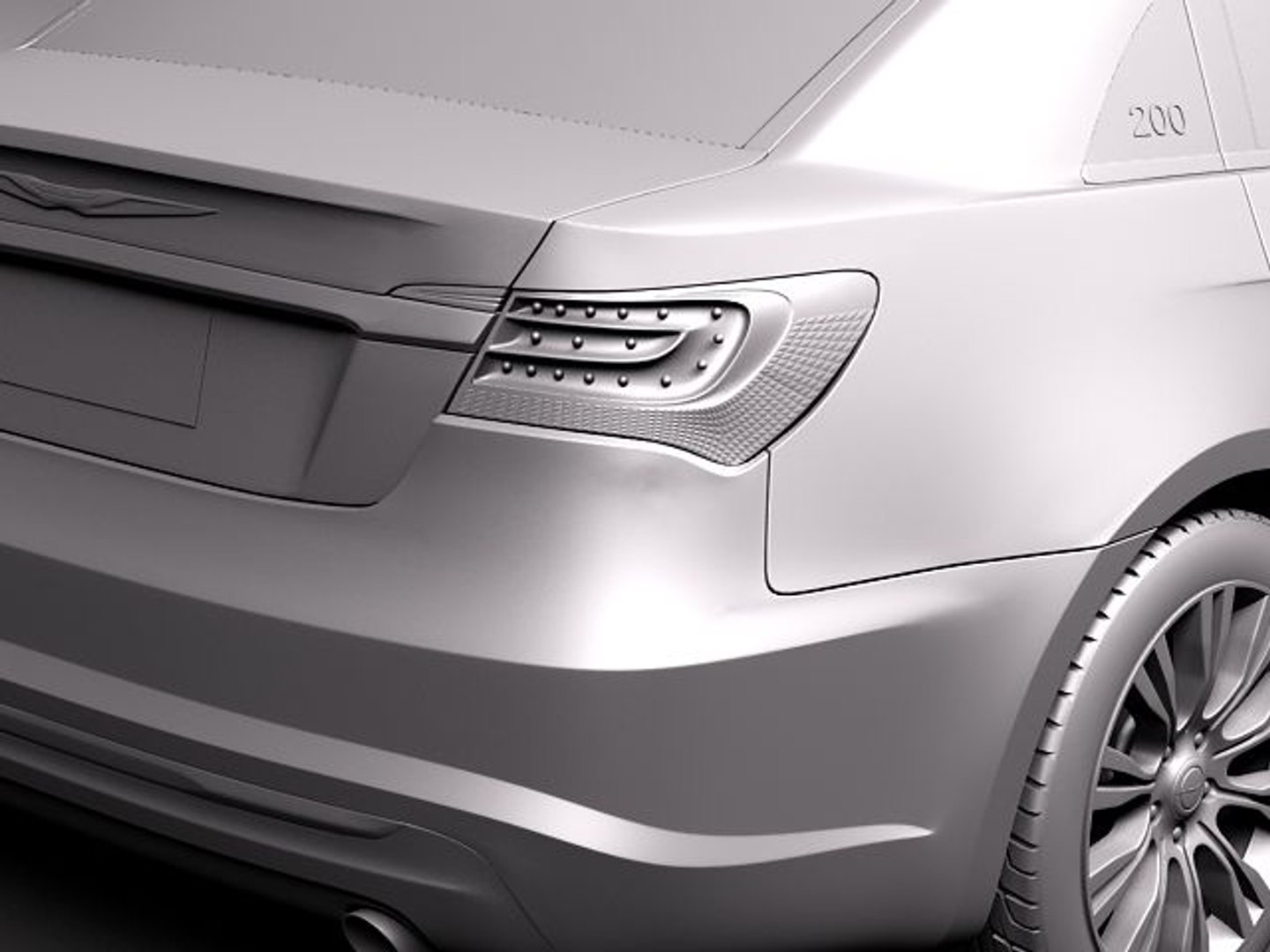 3d Model Of Chrysler 200 Sedan 2011