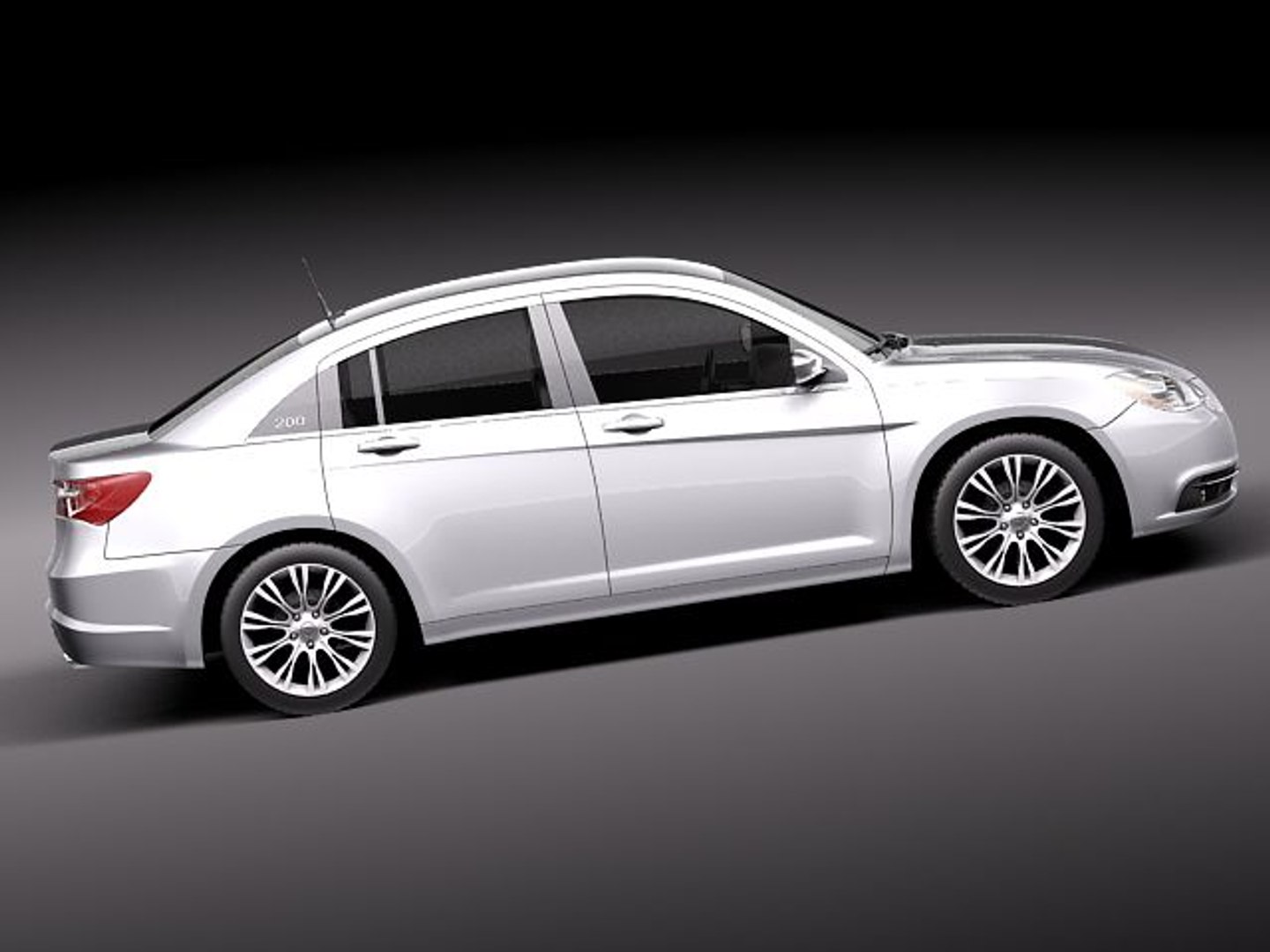 3d Model Of Chrysler 200 Sedan 2011